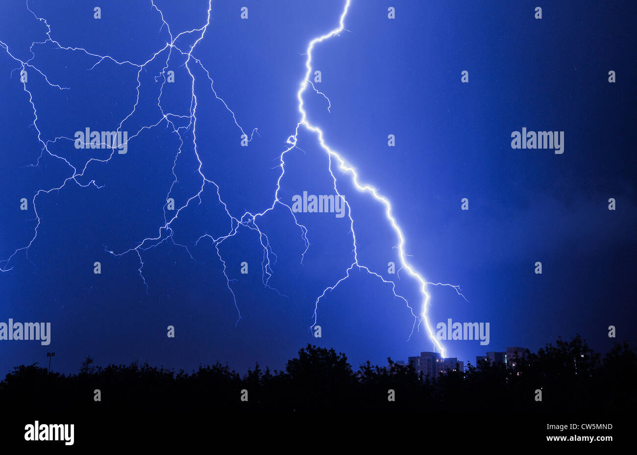 Lightning in the sky Stock Photo - Alamy