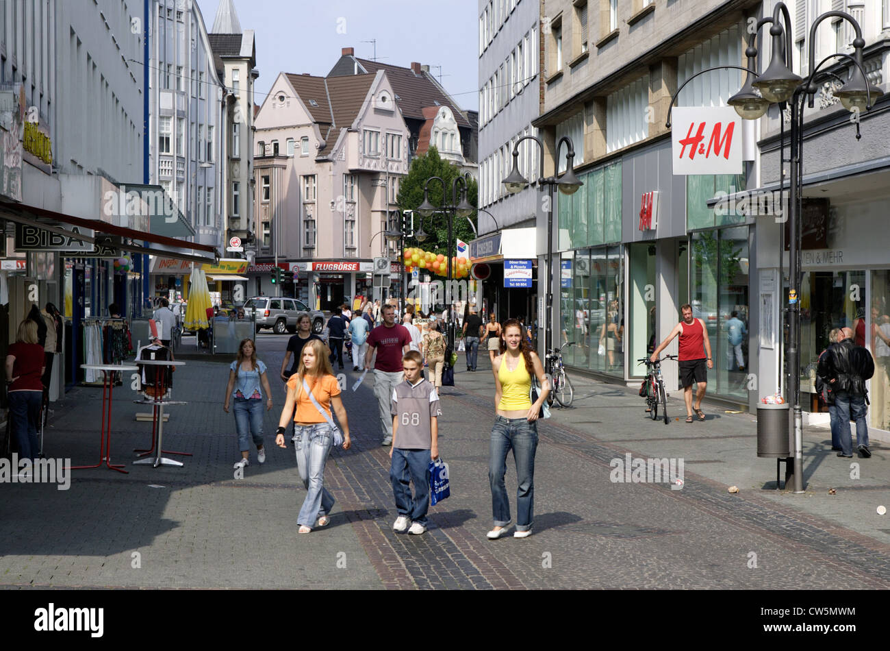 Bottrop, pedestrian street in the city center Stock Photo - Alamy