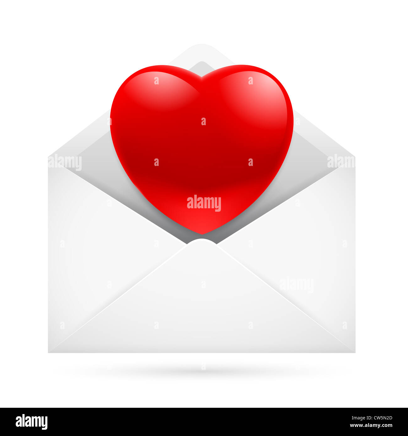 Love mail. Illustration for design on white background Stock Photo - Alamy