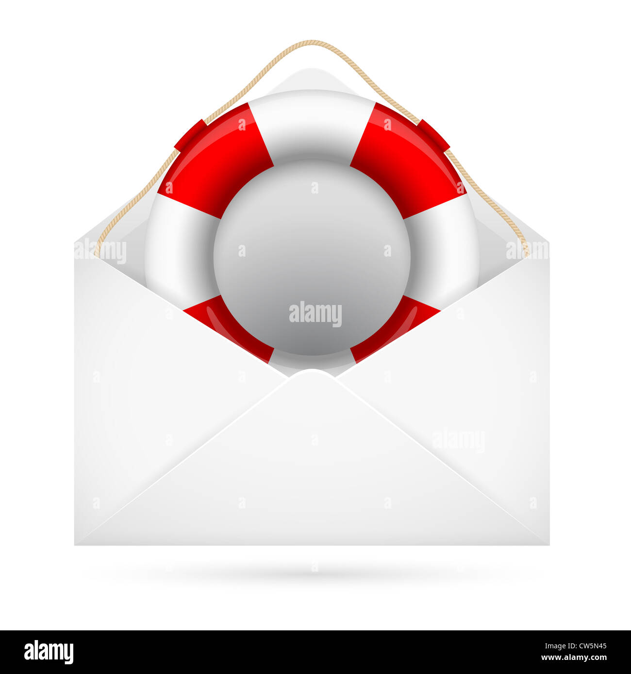 Help mail. Illustration for design on white background Stock Photo - Alamy