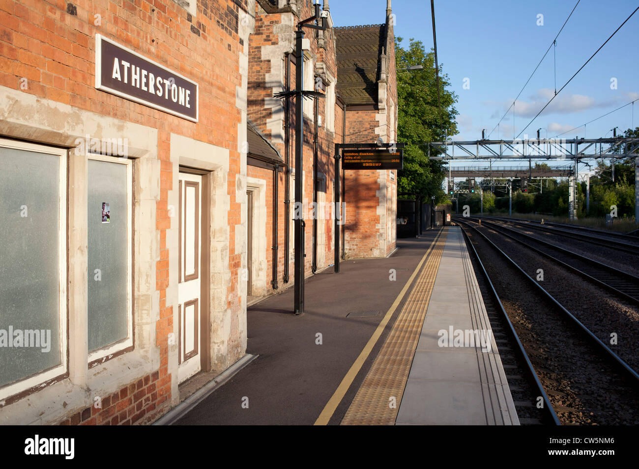 Atherstone Railway Station Stock Photo - Alamy