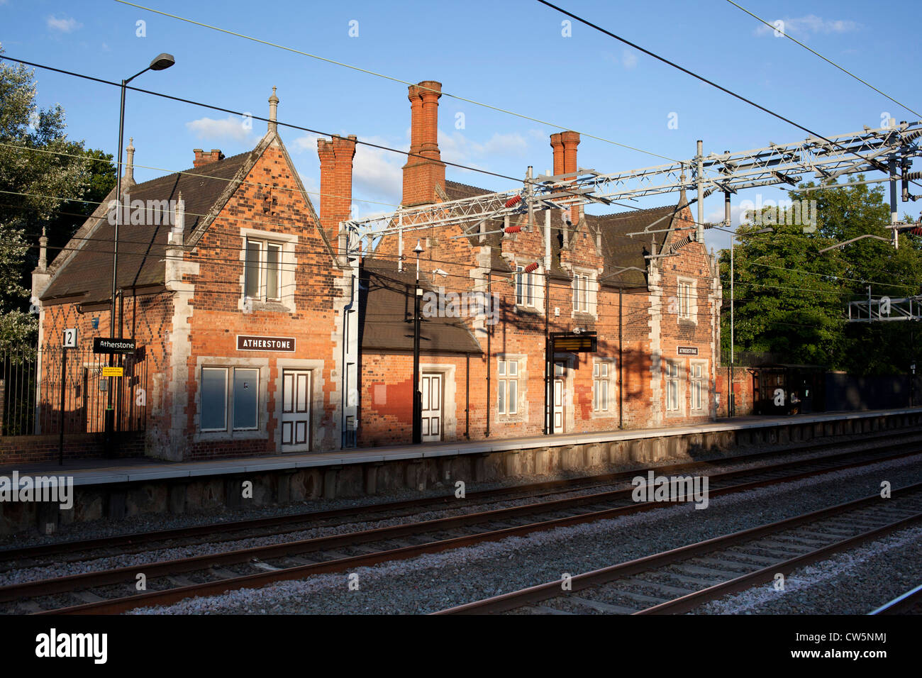 Atherstone Railway Station Stock Photo - Alamy