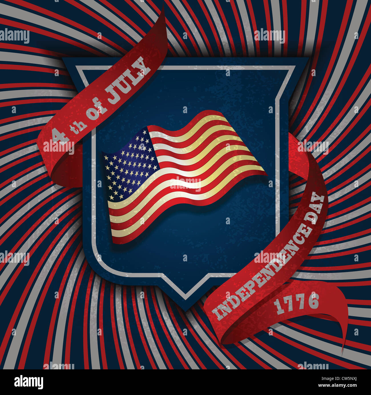 Vector independence day shield poster Stock Photo - Alamy