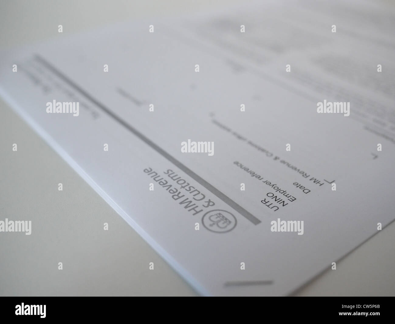 tax form HM revenue customs Stock Photo - Alamy