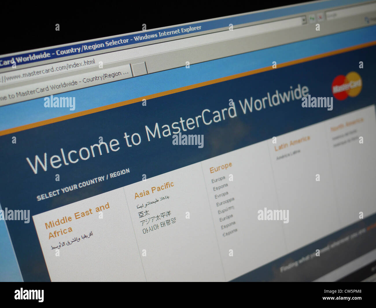 mastercard online website Stock Photo - Alamy