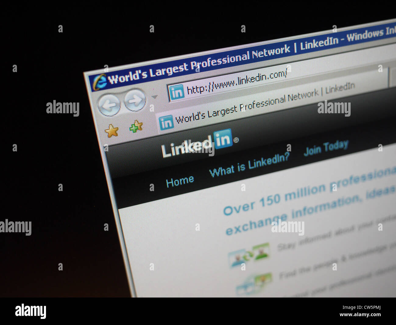linkedin website screen Stock Photo - Alamy