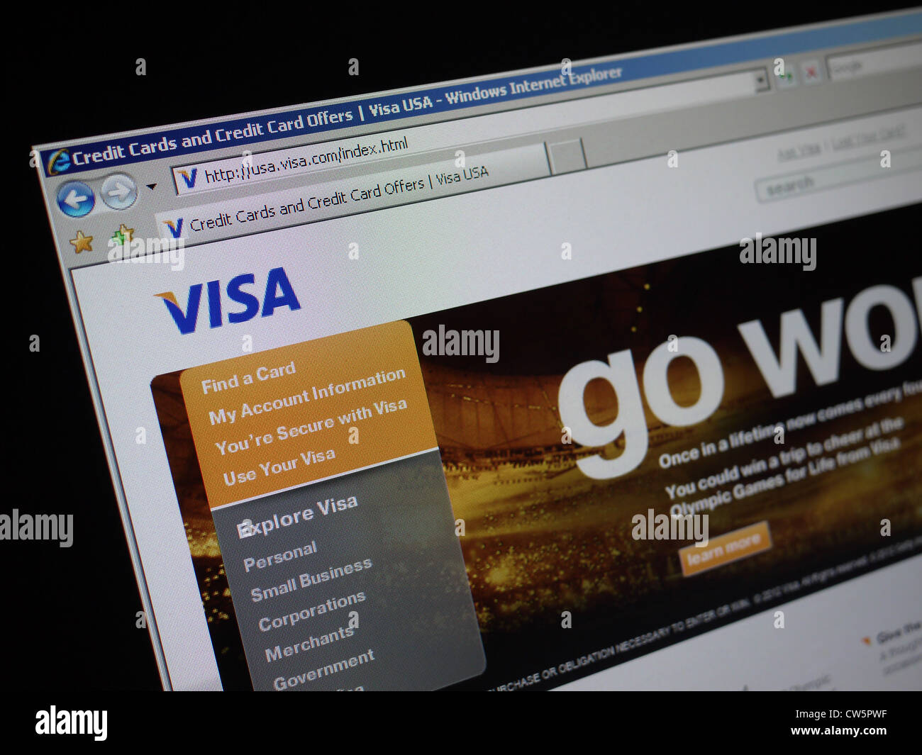 visa online website Stock Photo - Alamy