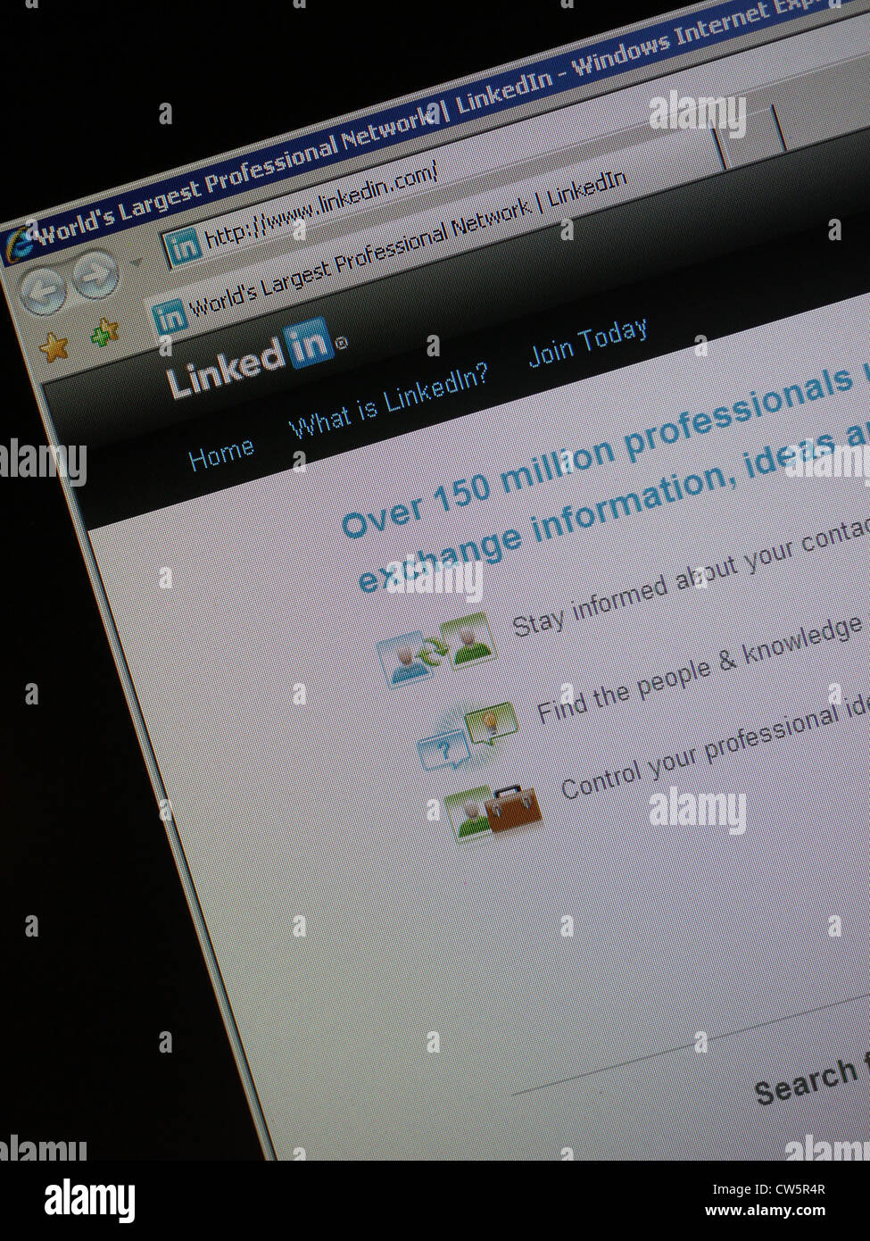 linkedin website screen Stock Photo - Alamy