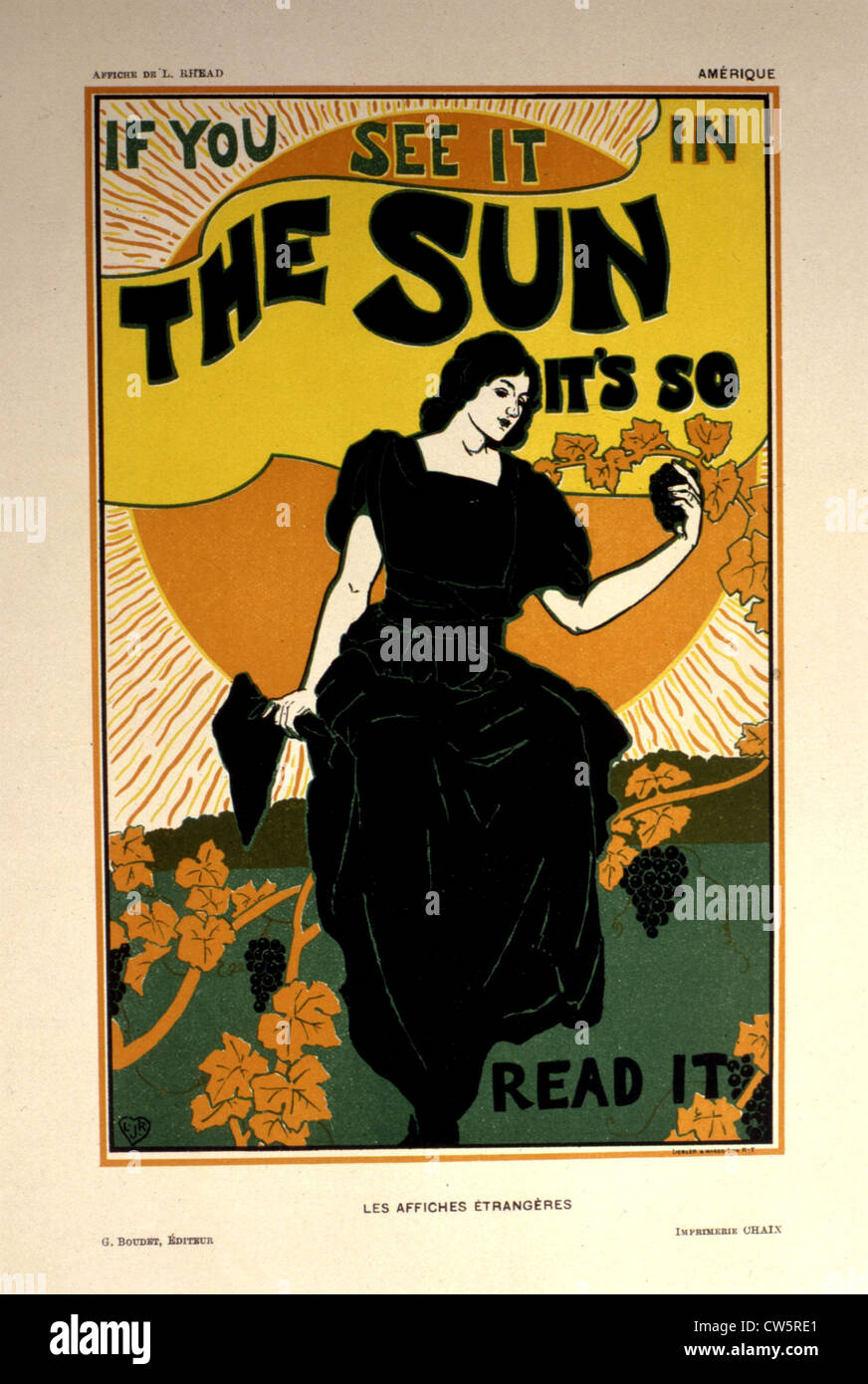 Advertising poster by Louis Rhead Stock Photo - Alamy