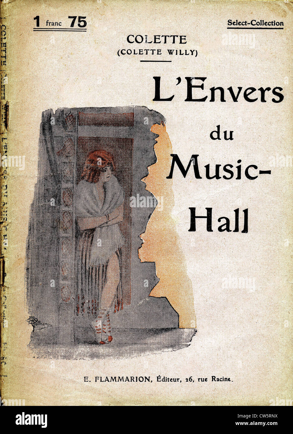 Cover of Colette's book: "L'envers du music-hall Stock Photo - Alamy