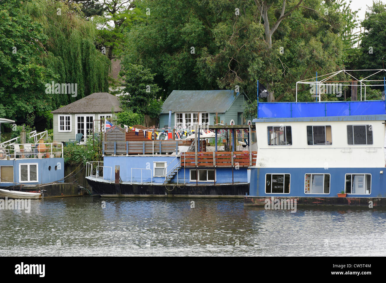 Houseboats on the River Thames at Richmond Stock Photo - Alamy