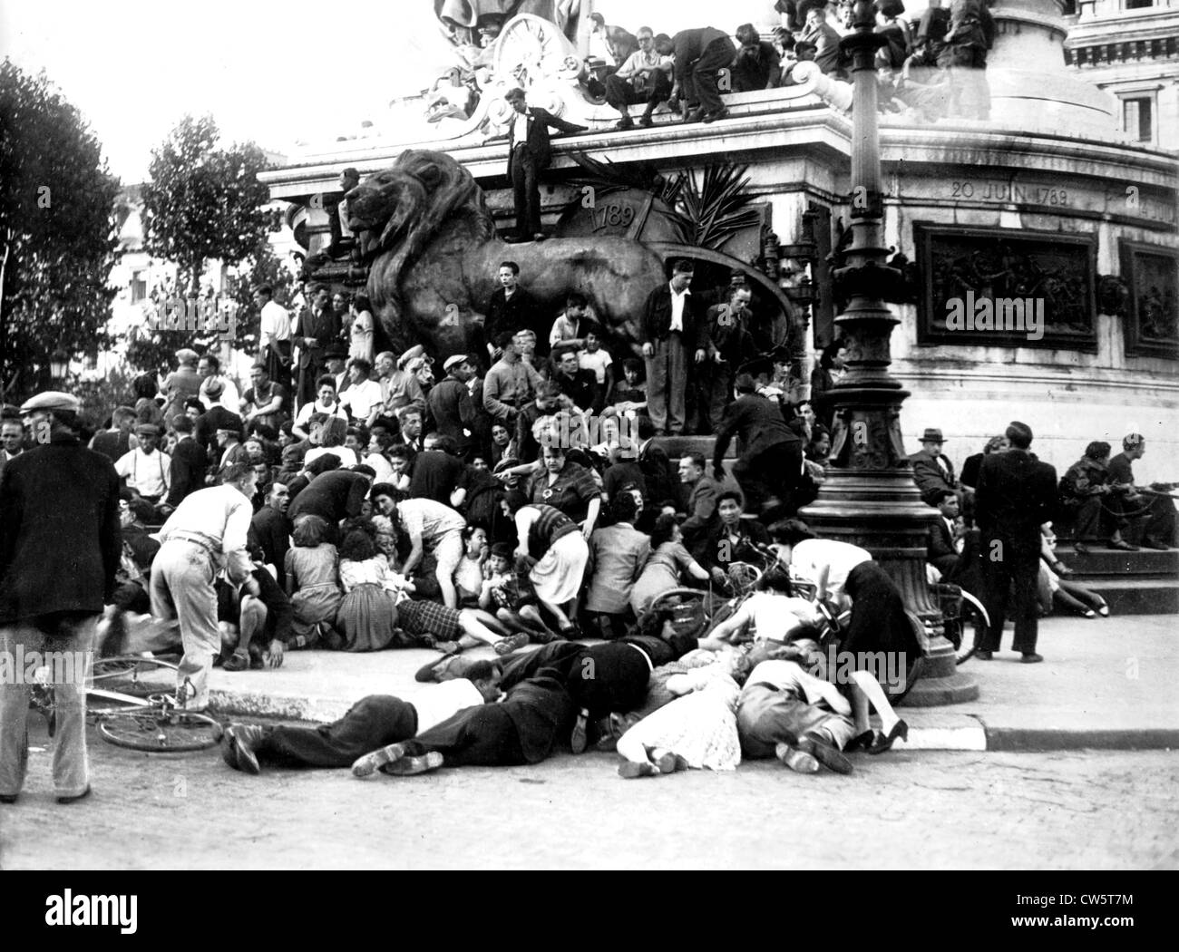 Liberation of Paris: Panic movement Stock Photo - Alamy