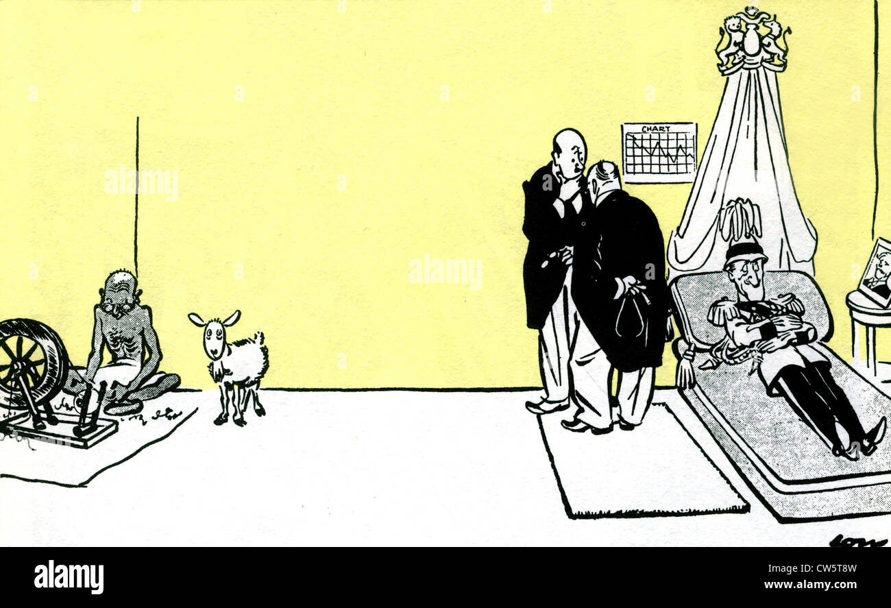 Gandhi cartoon hi-res stock photography and images - Alamy