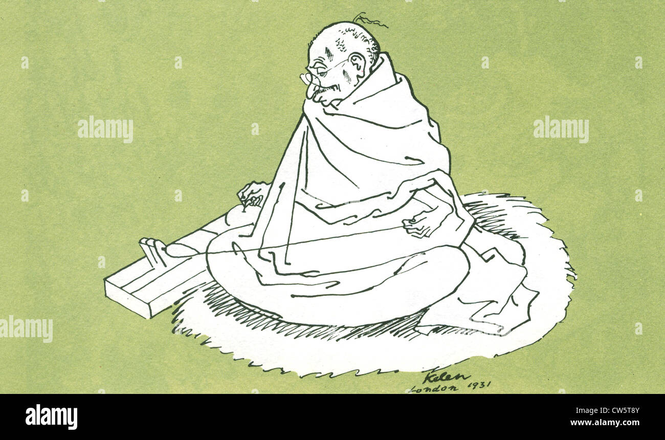 Gandhi Cartoon High Resolution Stock Photography and Images - Alamy