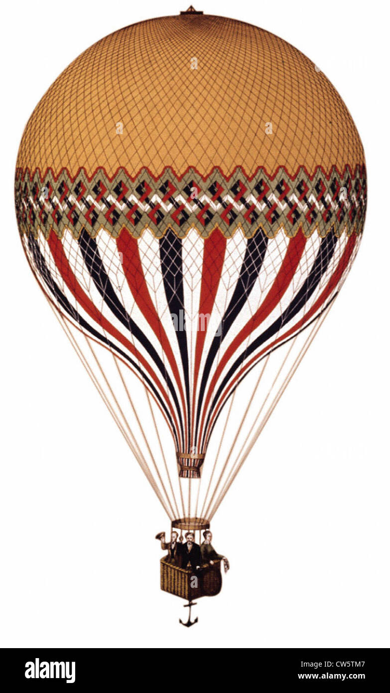 The Tricolor, French balloon Stock Photo - Alamy