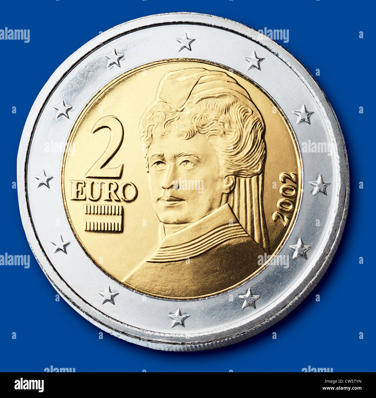 Coin of 2 euros (Austria Stock Photo - Alamy