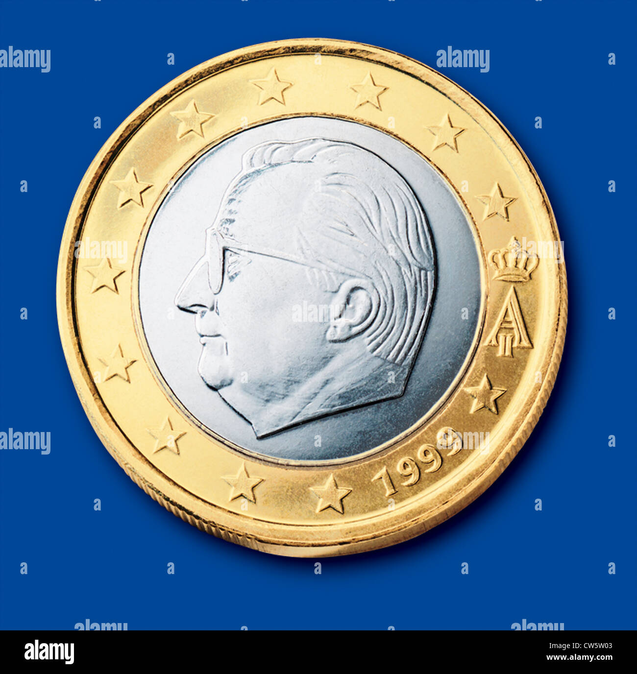 Coin of 1 euro (Belgium Stock Photo - Alamy