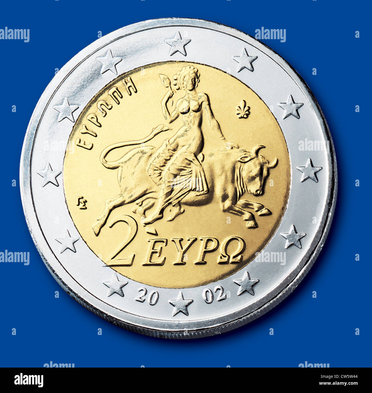 Coin of 2 euros (Greece Stock Photo - Alamy