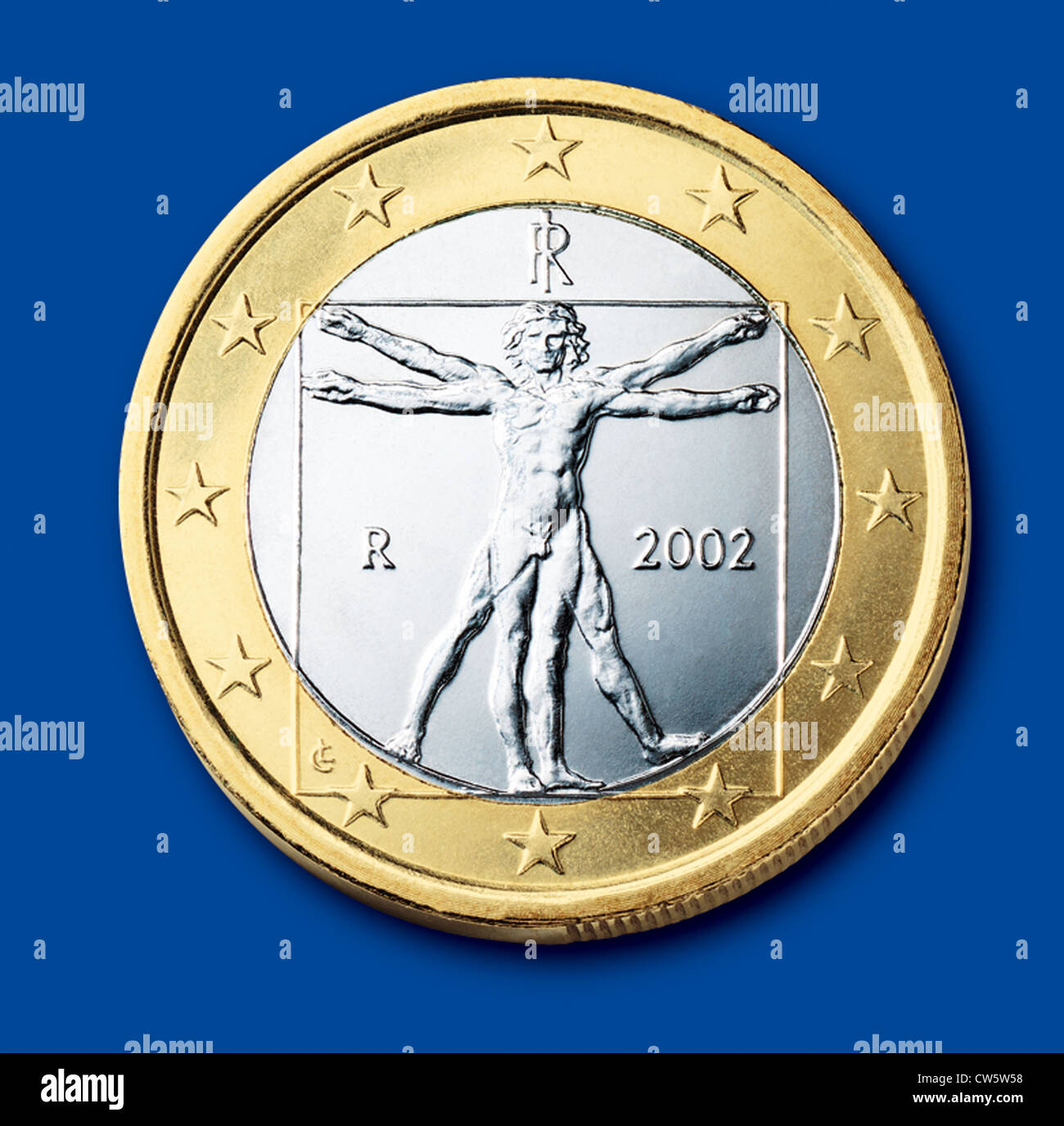 Coin of 1 euro (Italy Stock Photo - Alamy