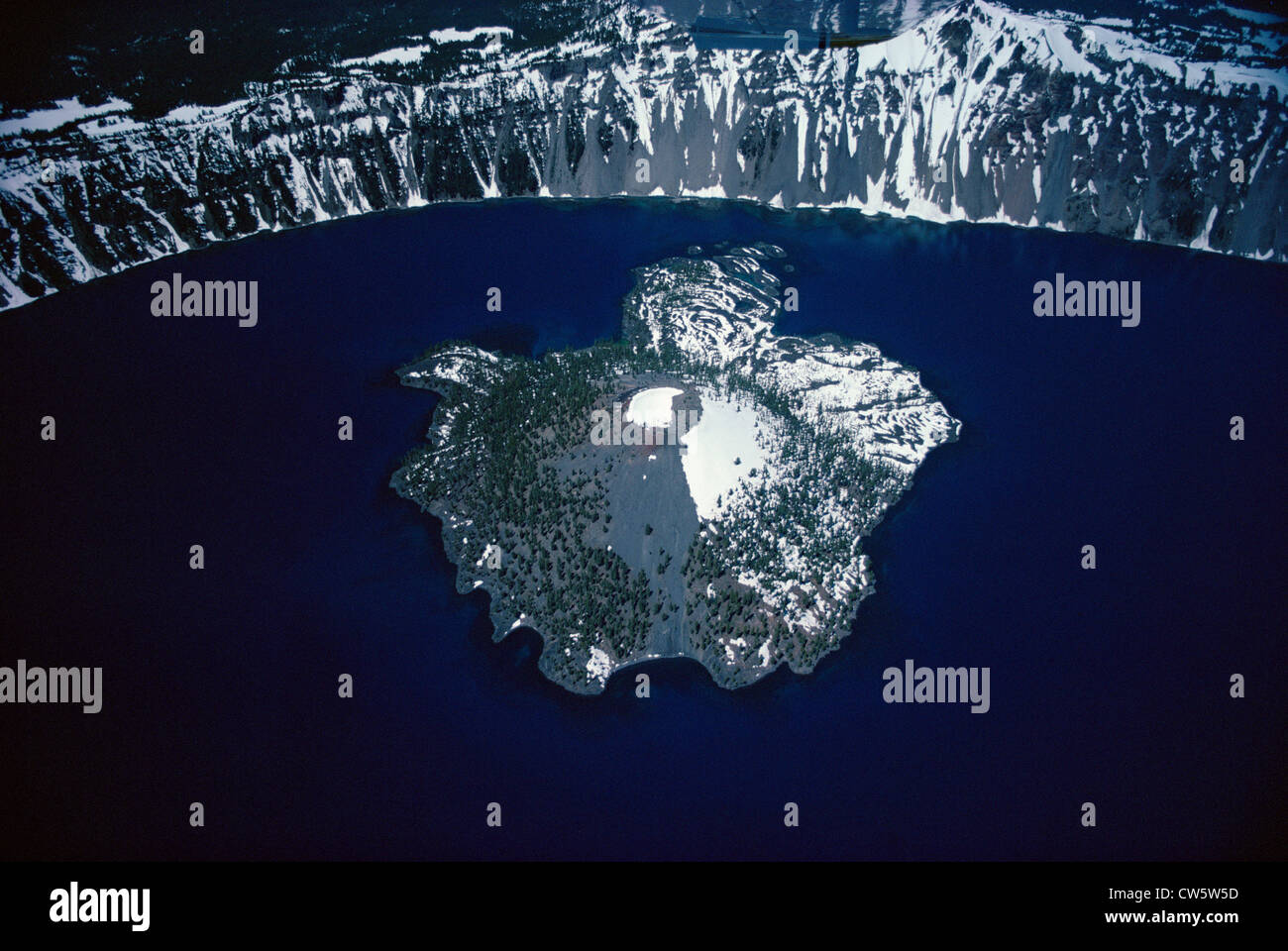 Wizard Island and Crater lake caldera Oregon. USA Stock Photo - Alamy