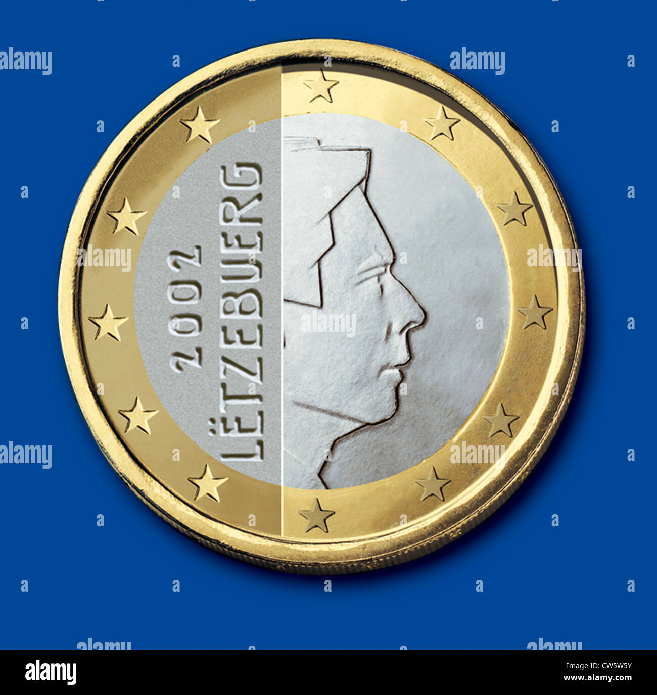 Coin of 1 euro (Luxembourg Stock Photo - Alamy