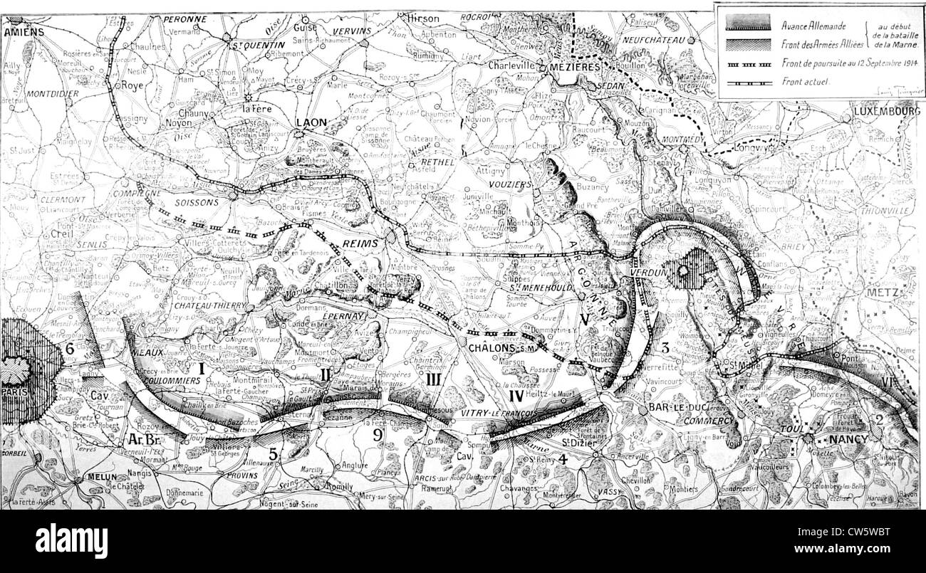 Map world war i hi-res stock photography and images - Alamy