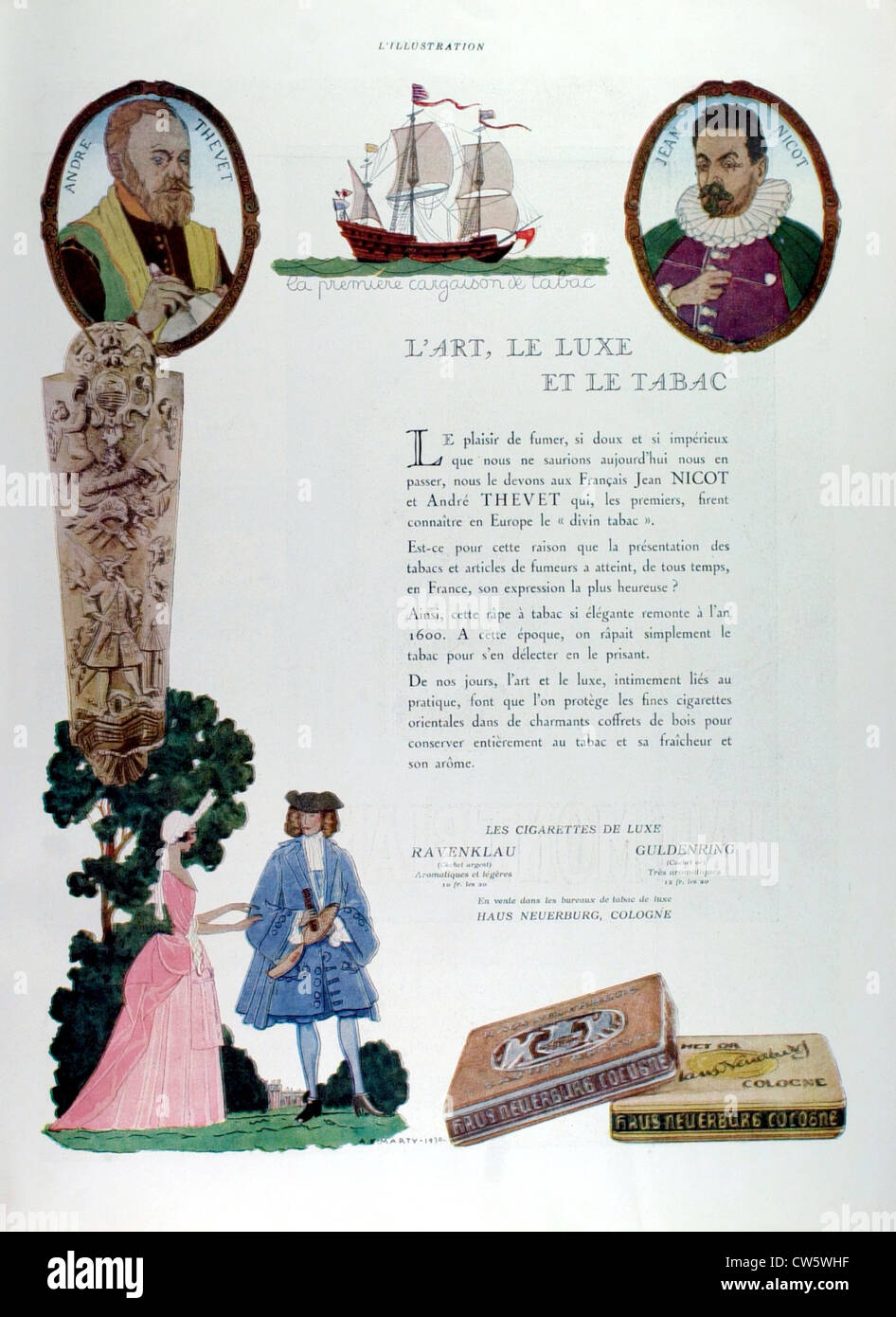 Advertisement for tobacco and cigarettes Stock Photo - Alamy