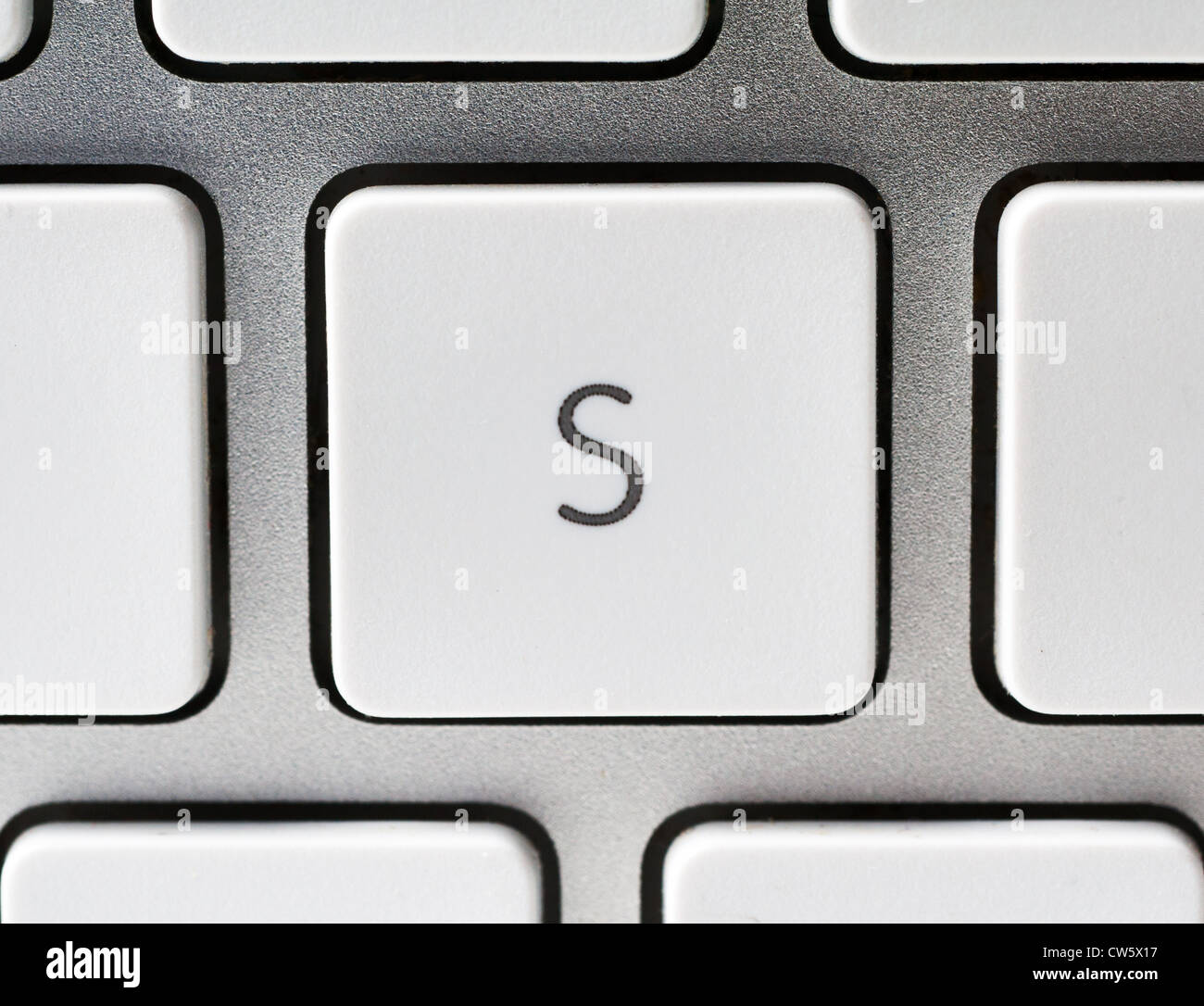 Letter S on an Apple keyboard Stock Photo - Alamy