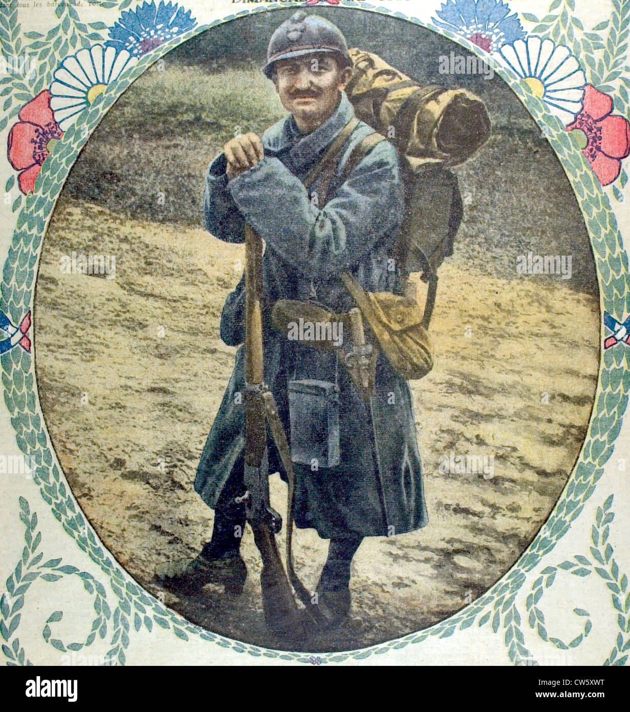 World War I. A "poilu" in the Somme,1918 Stock Photo - Alamy