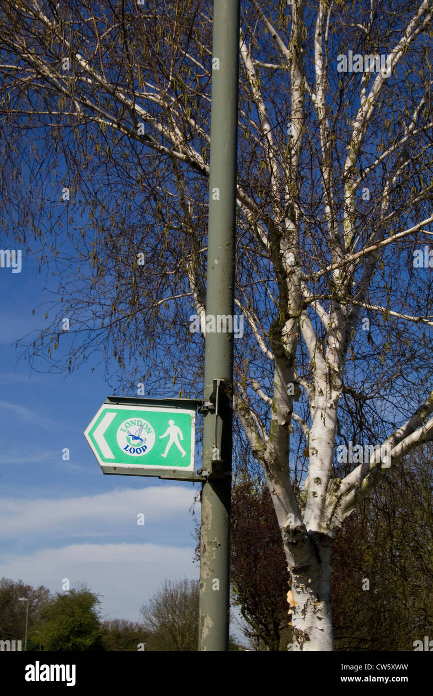 Walking trail sign North London England Stock Photo - Alamy