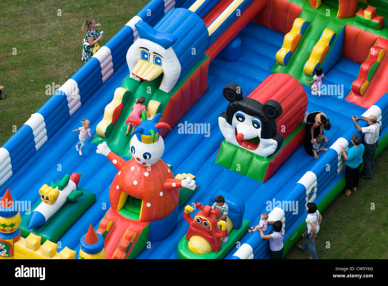 Inflatable children playing area Stock Photo - Alamy