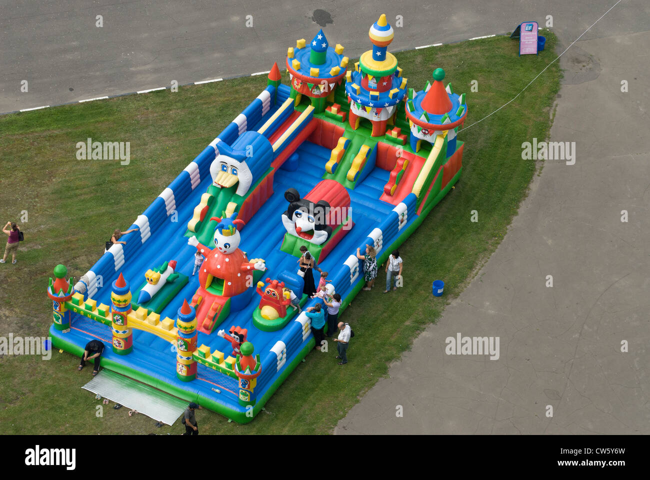 Inflatable children playing area Stock Photo - Alamy