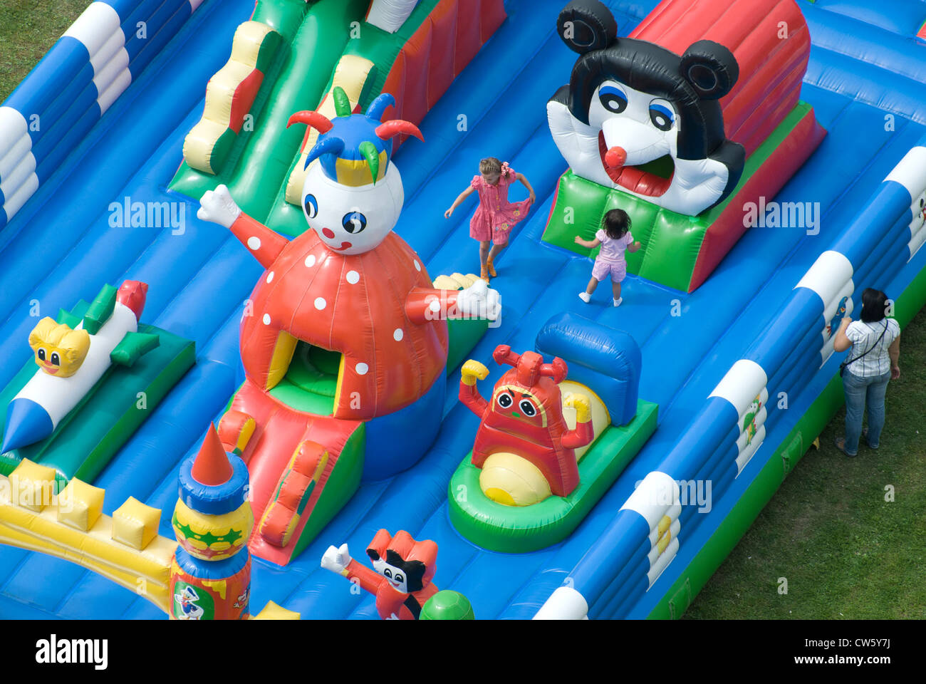 Inflatable children playing area Stock Photo - Alamy