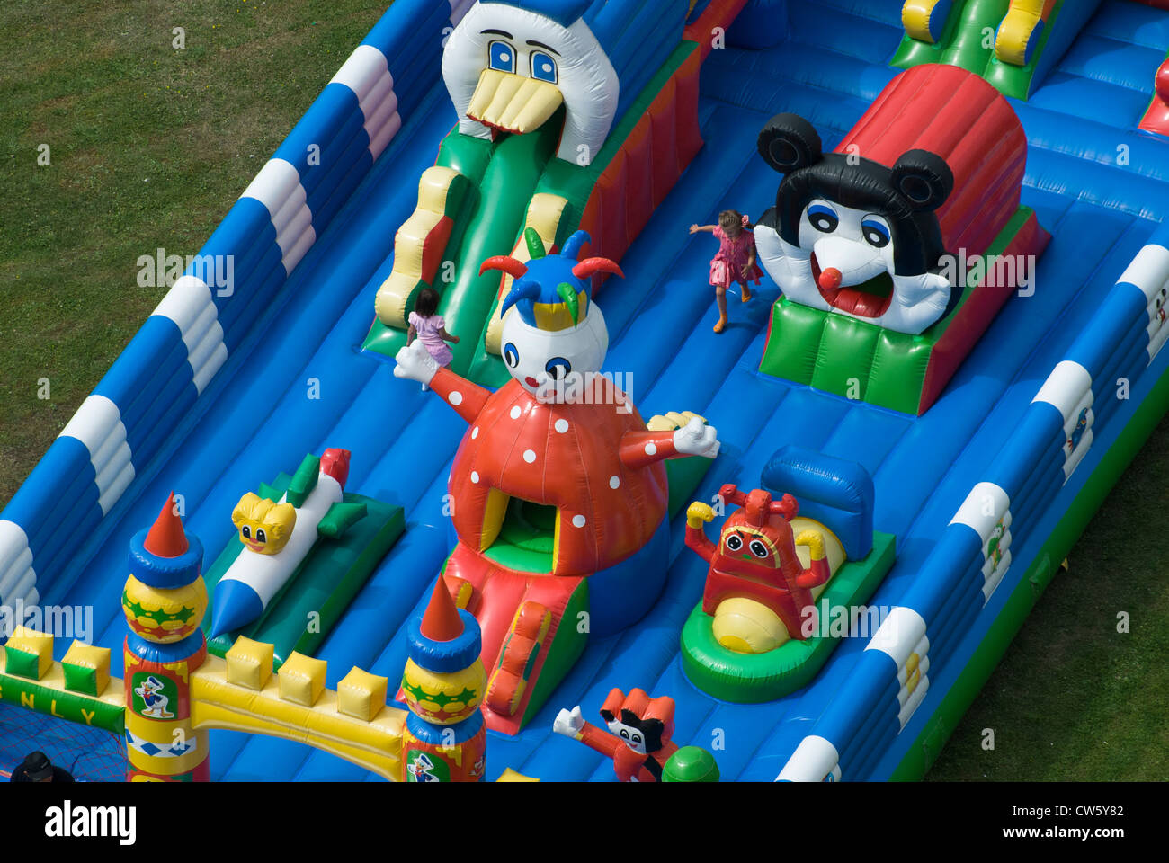 Inflatable children playing area Stock Photo - Alamy