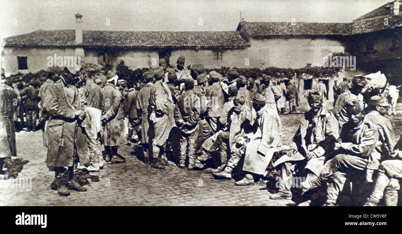 World War I. Soldiers of the Austro-Hungarian empire captured by the ...