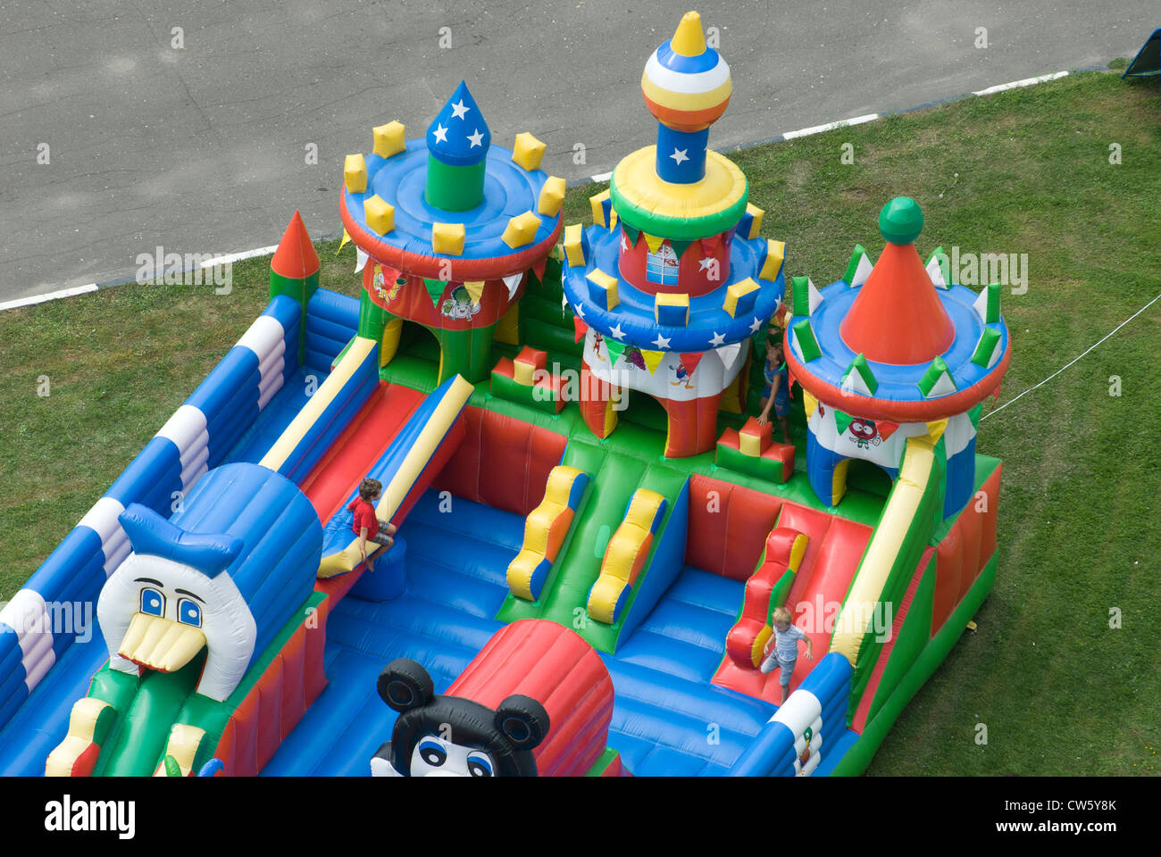 Inflatable children playing area Stock Photo - Alamy