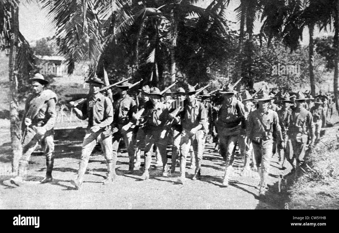 World War I. An American regiment training in Cuba Stock Photo - Alamy