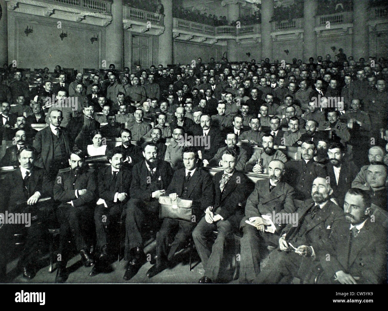Russian Revolution. The council of labor deputies and soldiers (1917 ...