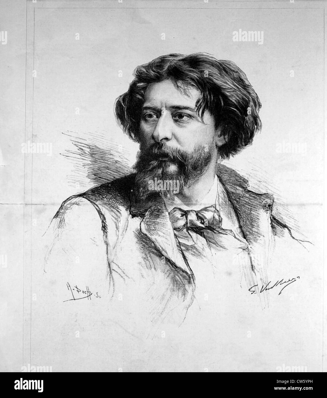 Portrait of Alphonse Daudet (1887 Stock Photo - Alamy