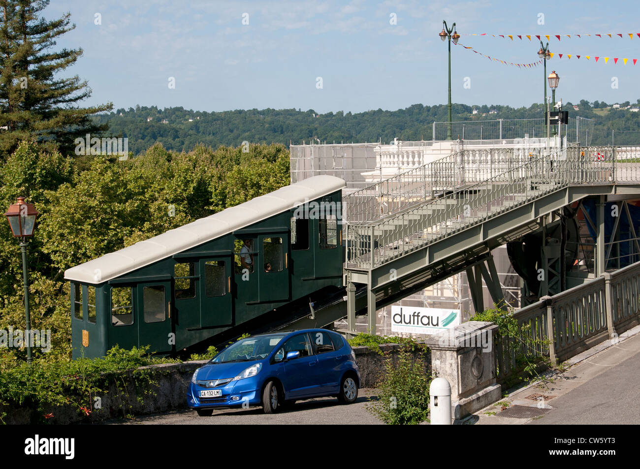 French Funicular railway which operates between Chateau de Pau and the ...