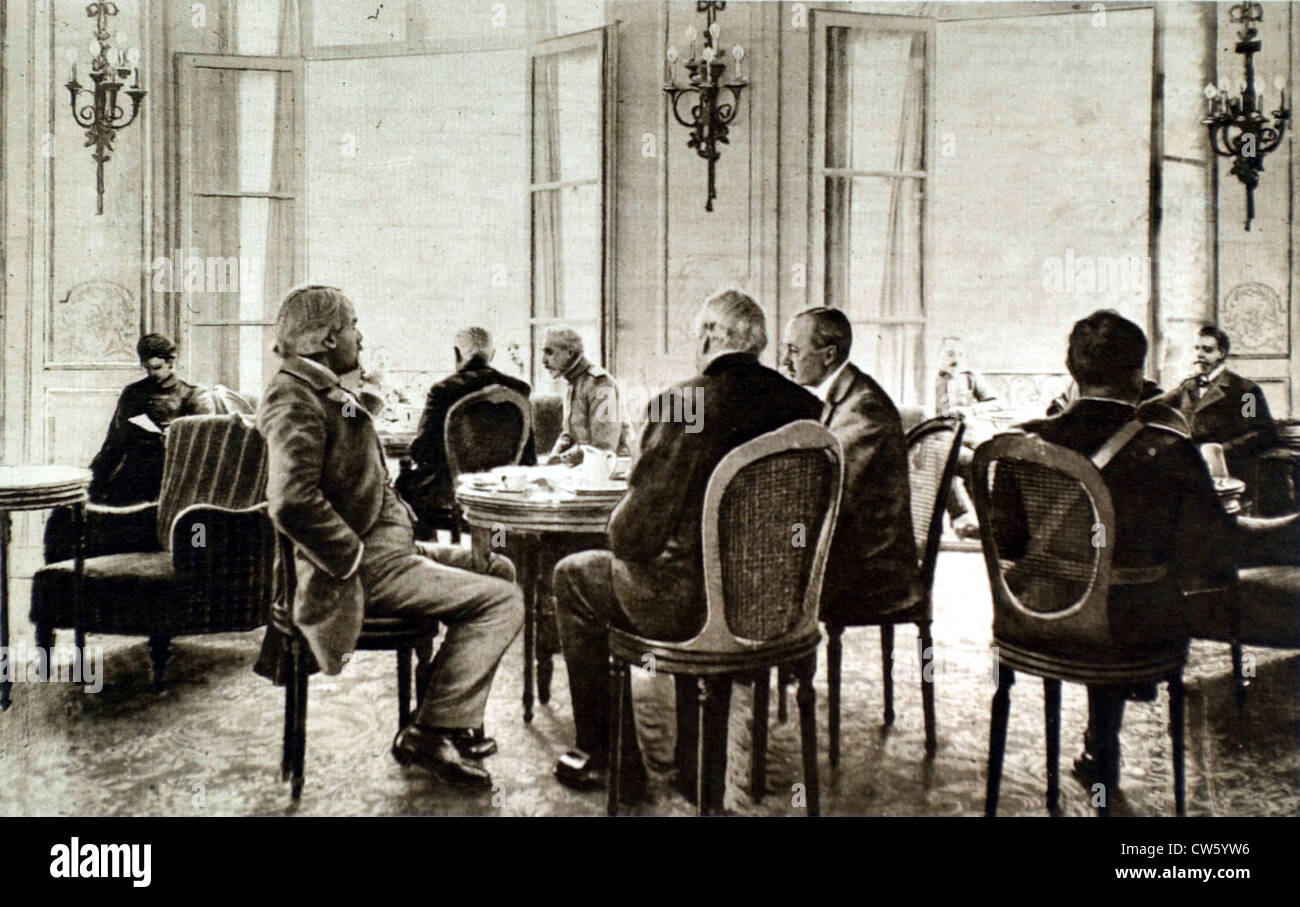 World War I. Sixth session of the inter-Allied War Council at ...