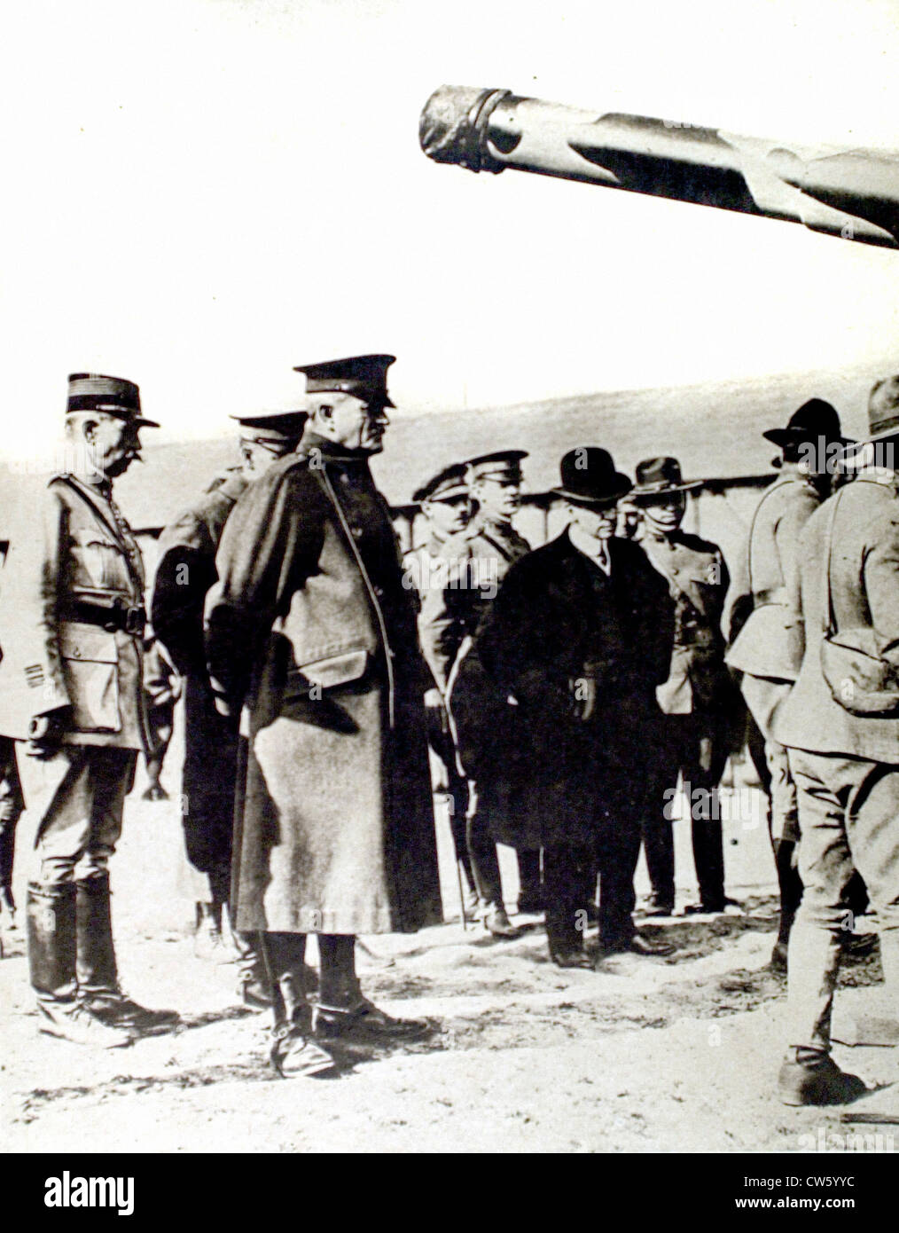 World War I. Newton. Baker, American Secretary of War, visiting the ...