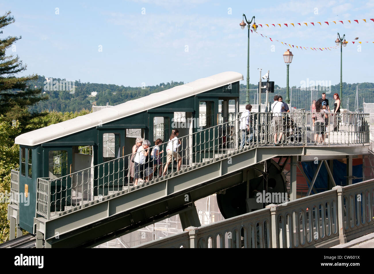 French Funicular railway which operates between Chateau de Pau and the ...
