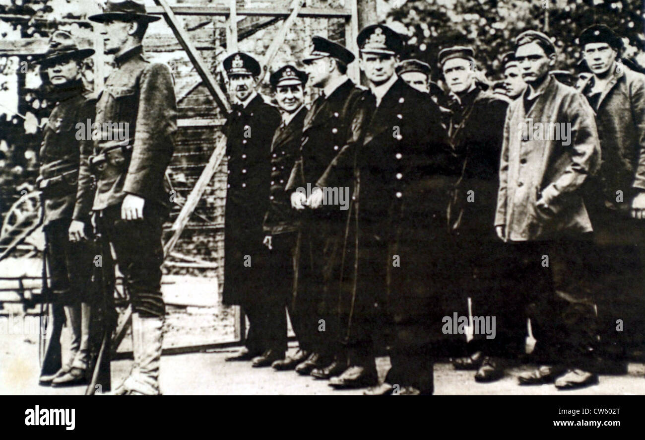 World War I. The crew of a German "U-58" submarine taken prisoner by ...