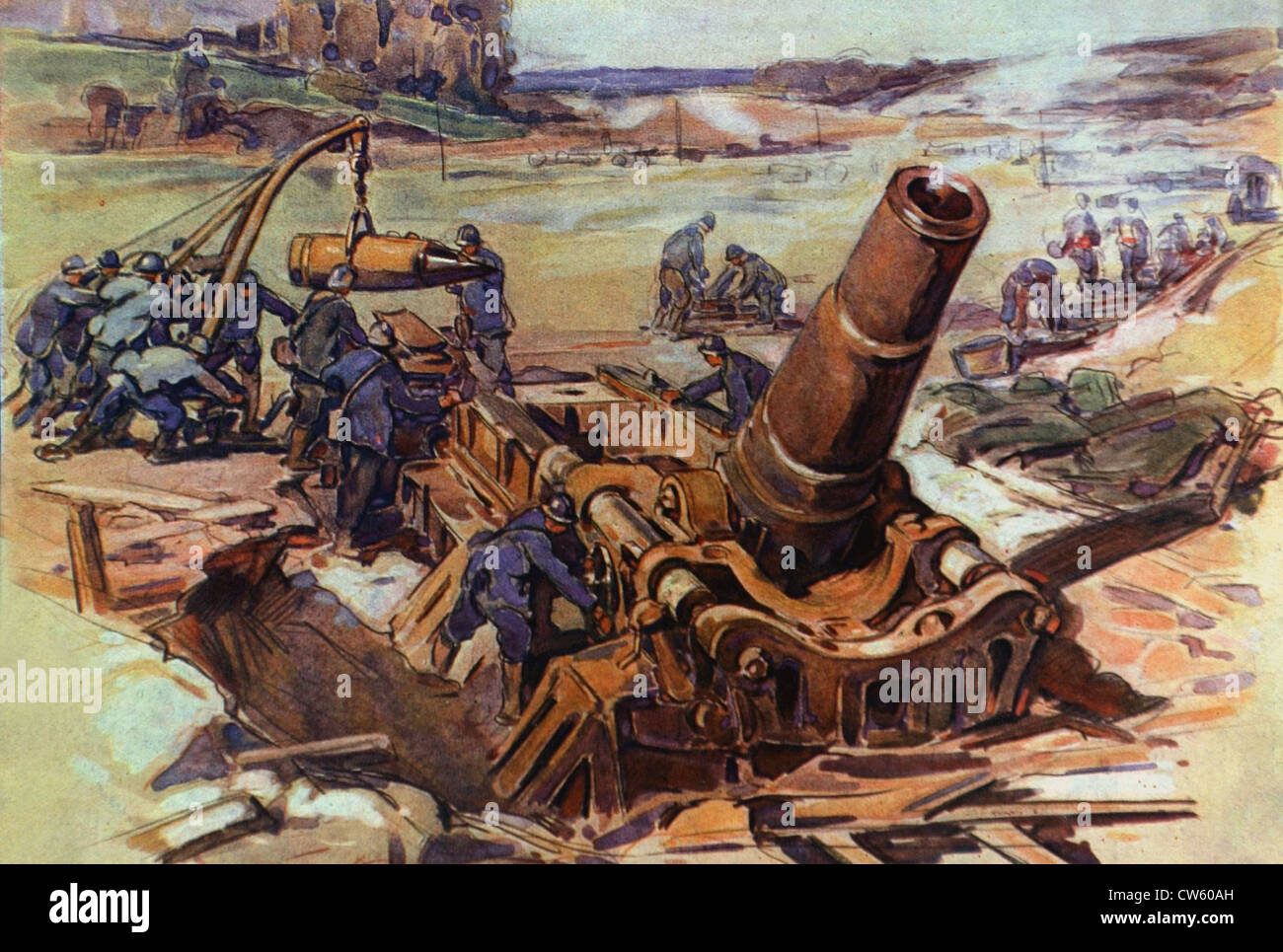 World War I. 370-mm mortar Stock Photo - Alamy