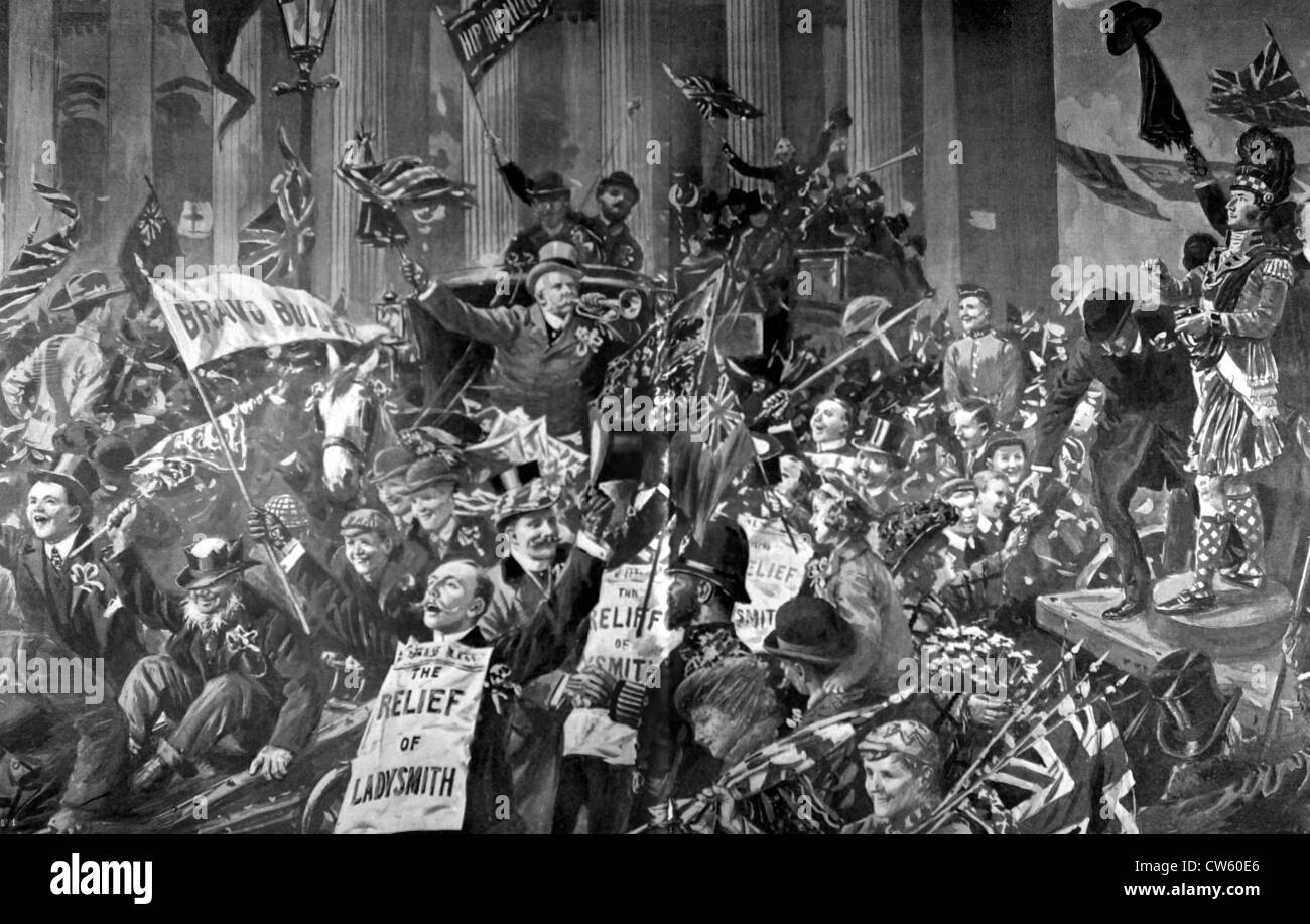 War of the Transvaal. Patriotic demonstrations in London (1900 Stock ...