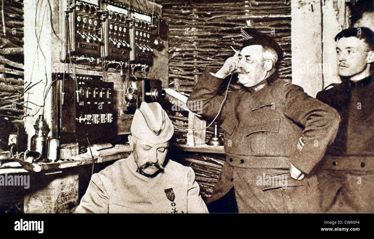 World War I. An army telephone exchange Stock Photo - Alamy