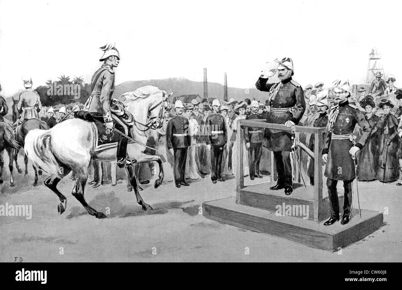 King Edward VII of England on a voyage to Gibraltar (1903 Stock Photo ...