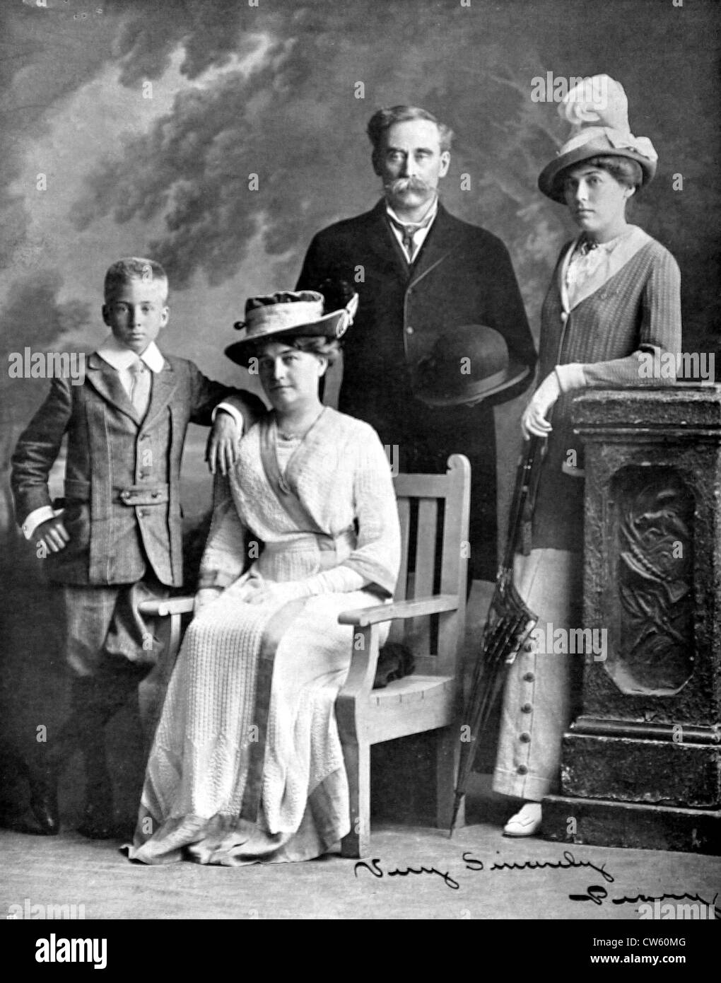 Admiral Peary, conqueror of the North Pole, and his family (1913 Stock ...