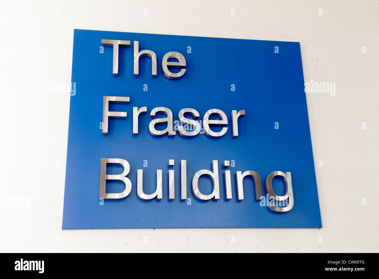 Fraser Building sign at the University of Glasgow, Gilmorehill Campus ...